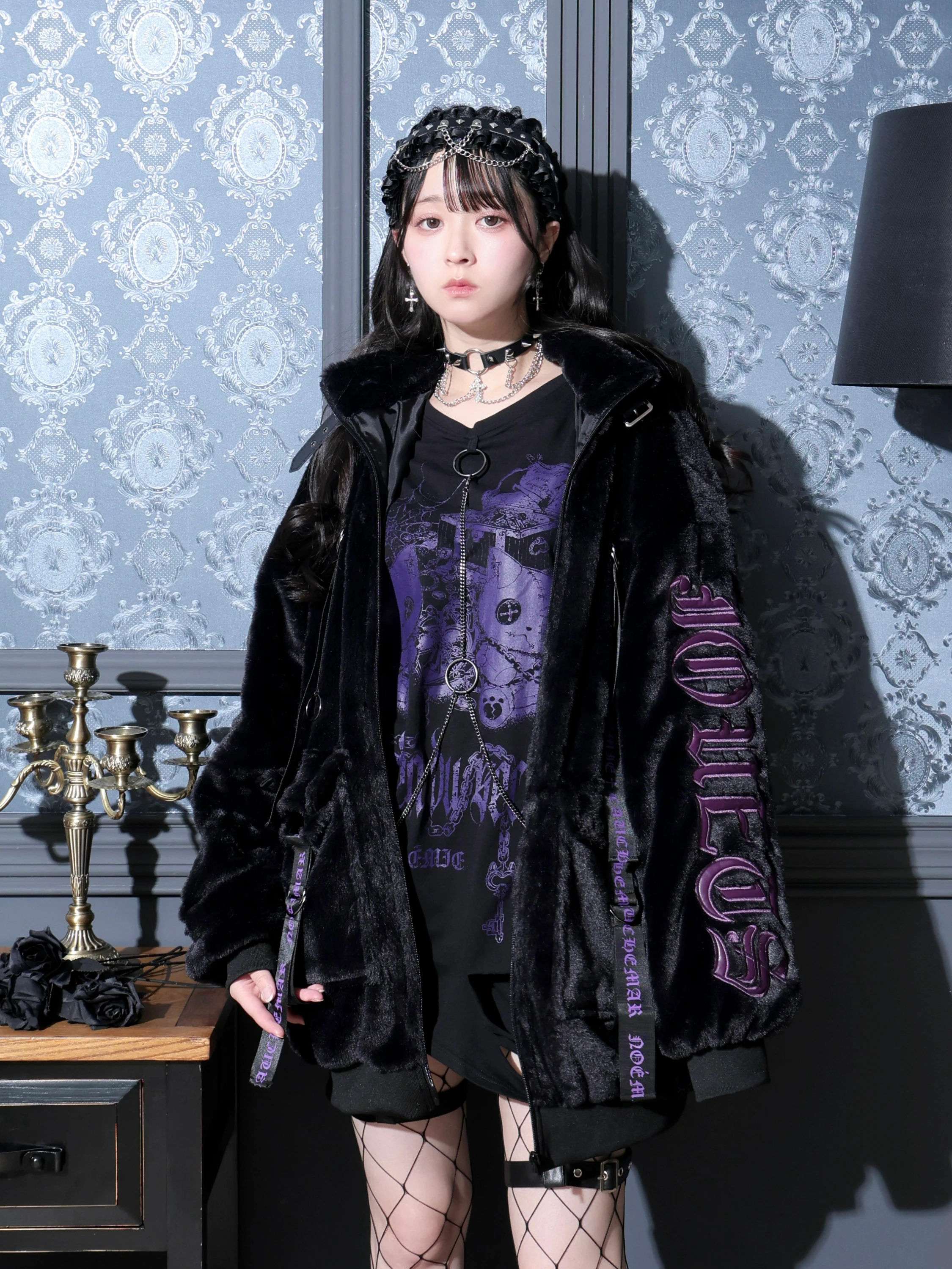 スタンドフードユニセックスファーブルゾン（ブルゾン｜オフホワイト